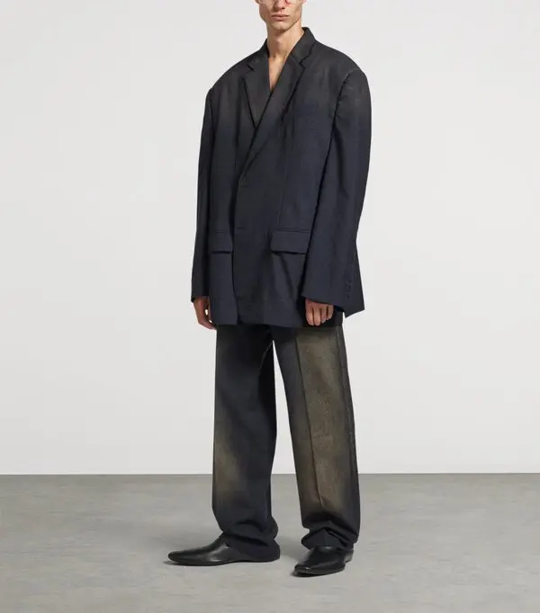 Balenciaga Wool Faded Blazer