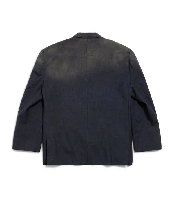 Balenciaga Wool Faded Blazer