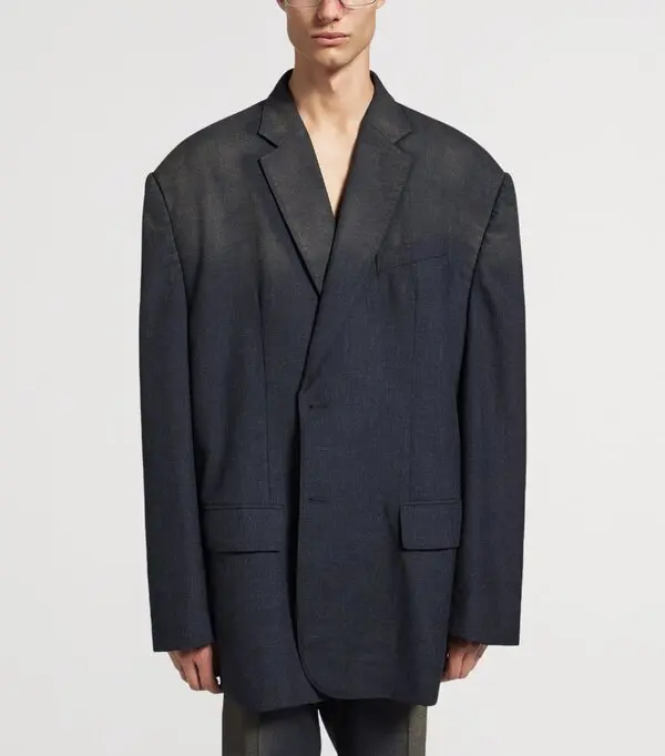 Balenciaga Wool Faded Blazer
