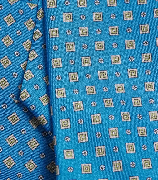 Eton Silk Jacquard Neck Tie - Blue