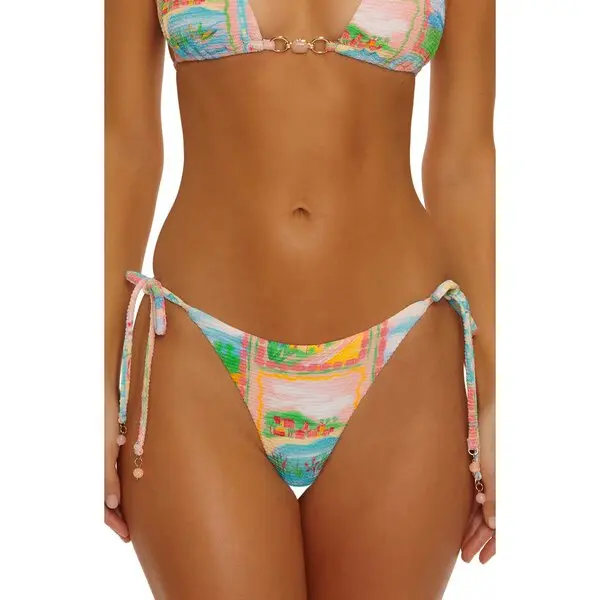 ISABELLA ROSE Corfu Side Tie Bikini Bottom - Blue Multi