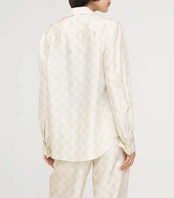 Burberry Silk Equestrian Knight Design Shirt