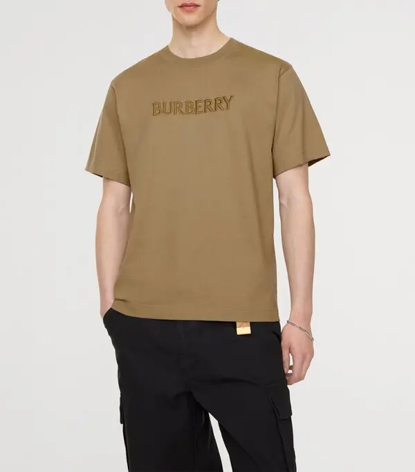 Burberry Cotton Logo T-shirt - Beige
