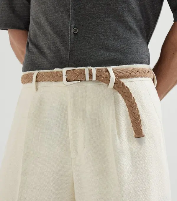 Brunello Cucinelli Leather Braided Belt
