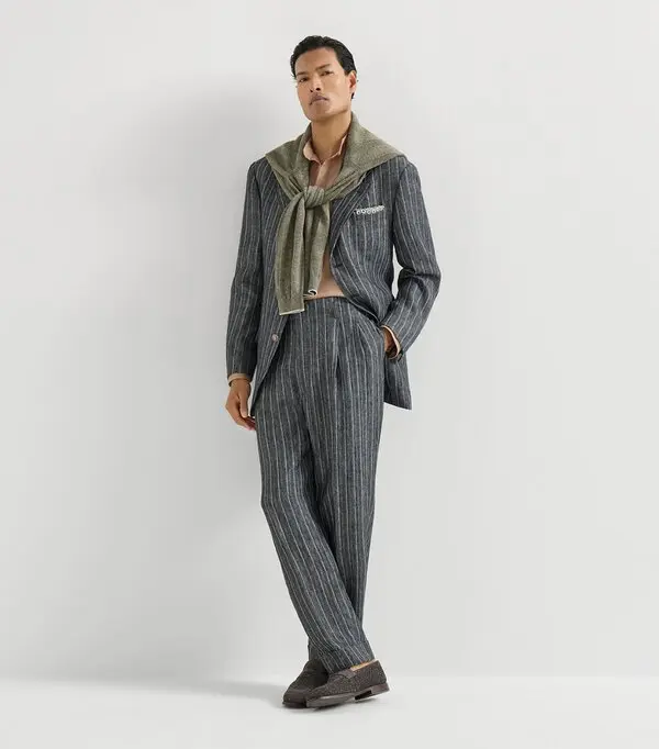 Brunello Cucinelli Suede Woven Loafers