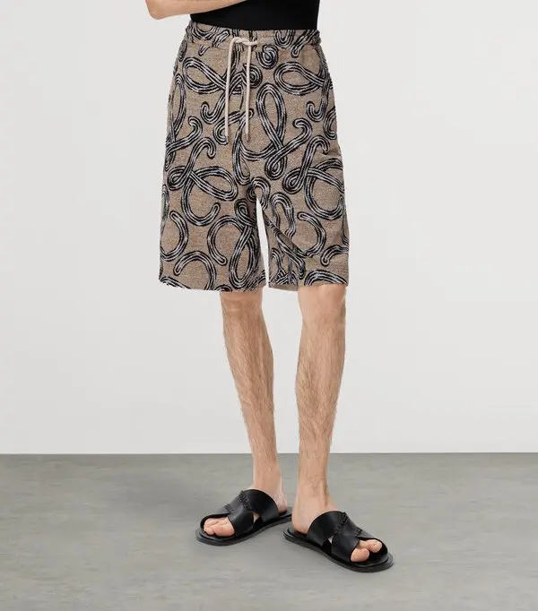 Loewe X Paula's Ibiza Terry Anagram Shorts - Beige