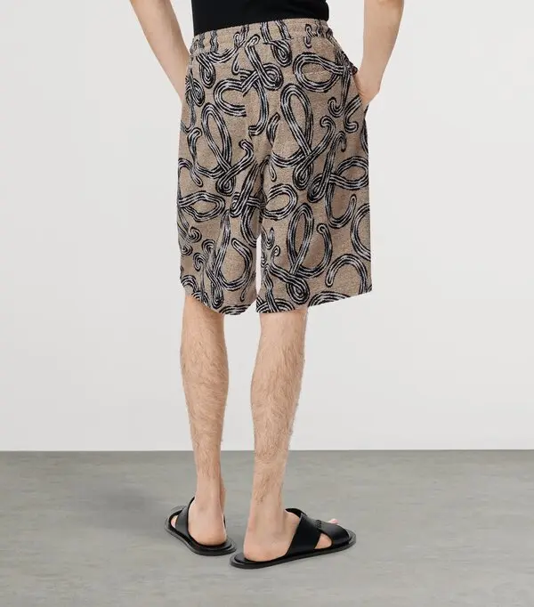 Loewe X Paula's Ibiza Terry Anagram Shorts - Beige