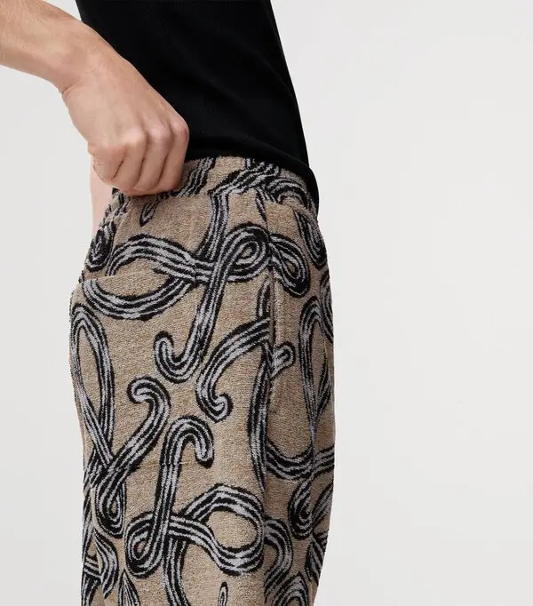Loewe X Paula's Ibiza Terry Anagram Shorts - Beige