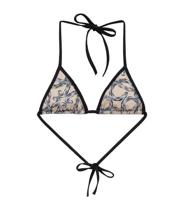 Loewe X Paula’s Ibiza Anagram Bikini Top - Black