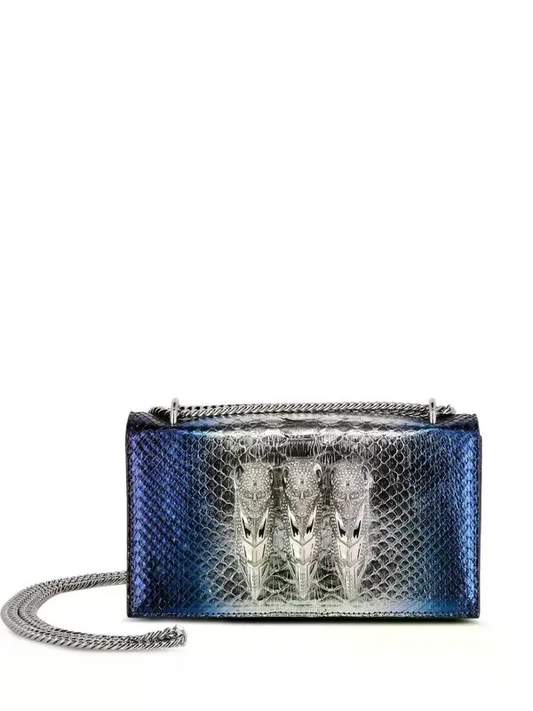 Philipp Plein Skull-embellished Metallic-effect Shoulder Bag - Silver