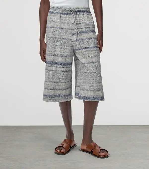 Loewe X Paula's Ibiza Beaded-effect Denim Shorts