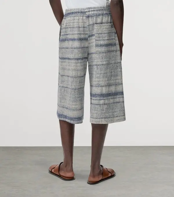 Loewe X Paula's Ibiza Beaded-effect Denim Shorts