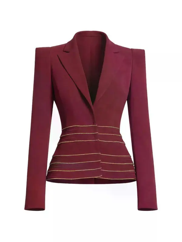 Elie Saab Cady Embellished Blazer - Red
