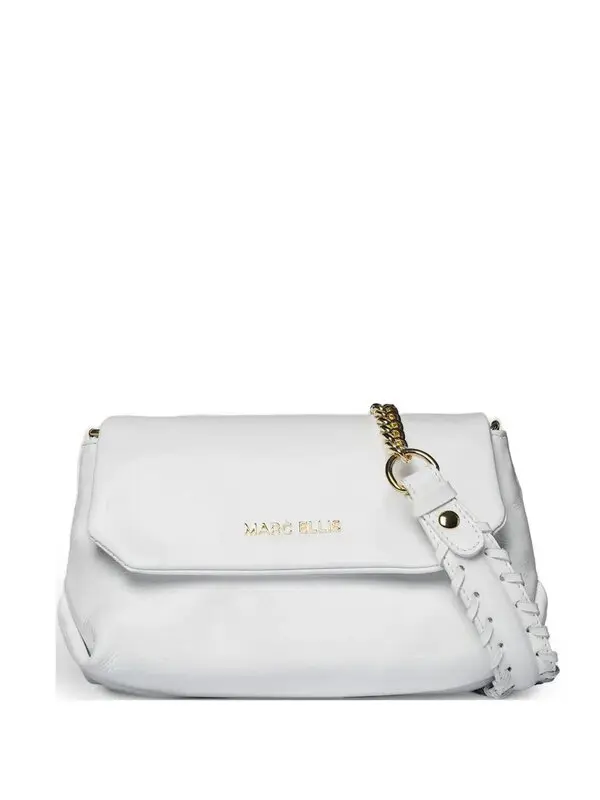 MARC ELLIS Elodie Shoulder Bag With Logo Lettering - White