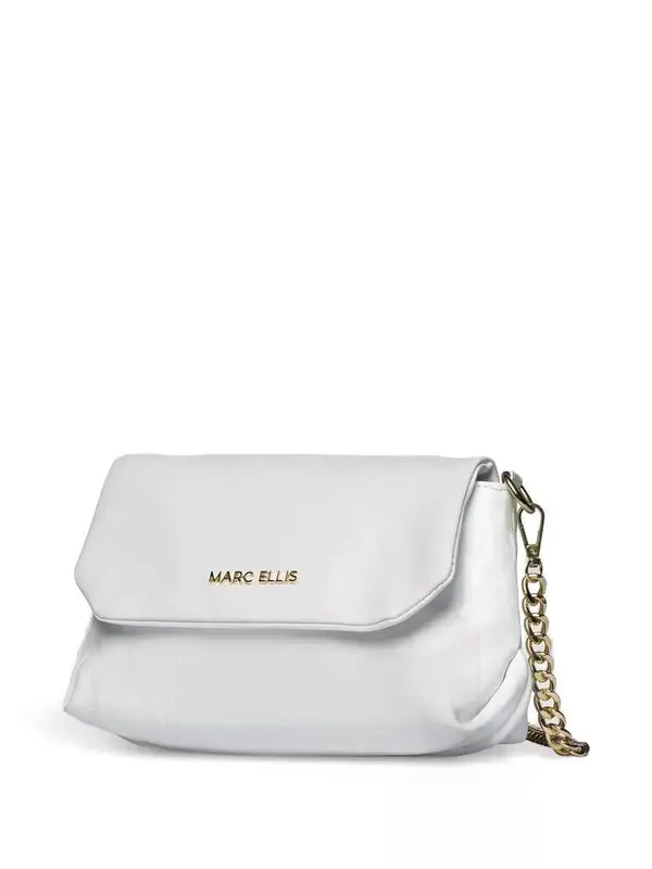 MARC ELLIS Elodie Shoulder Bag With Logo Lettering - White