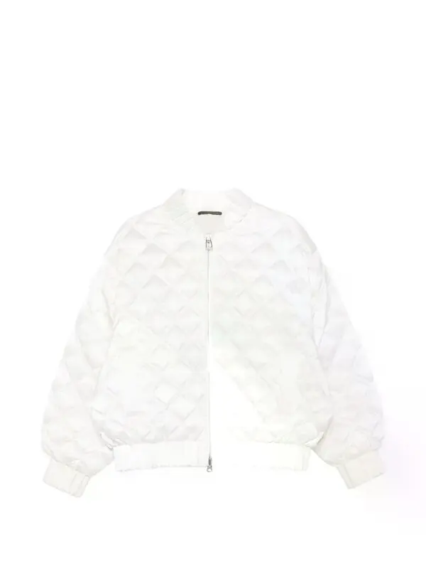 RAXXY Quilted-pattern Bomber Jacket - White