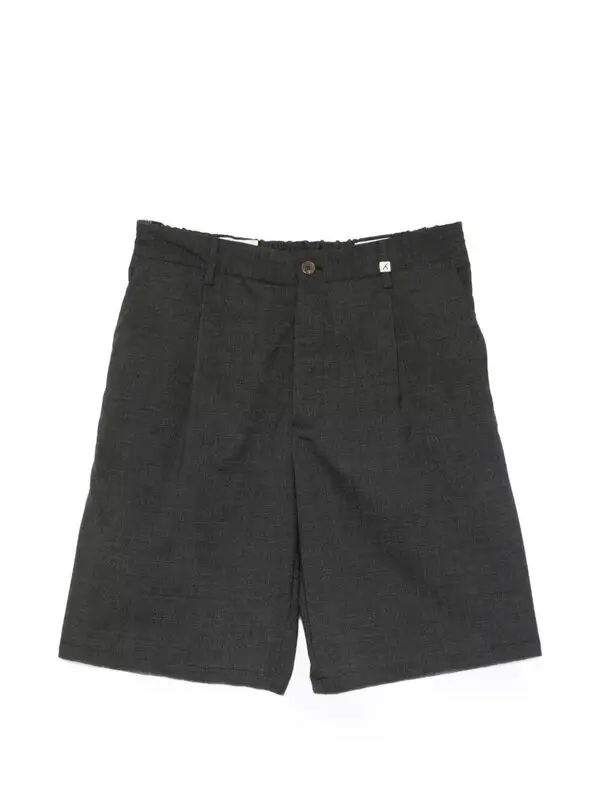 MYTHS Pleated Belt-loop Shorts - Grey