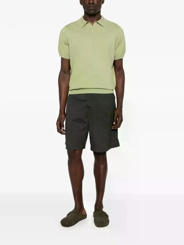 MYTHS Pleated Belt-loop Shorts - Grey