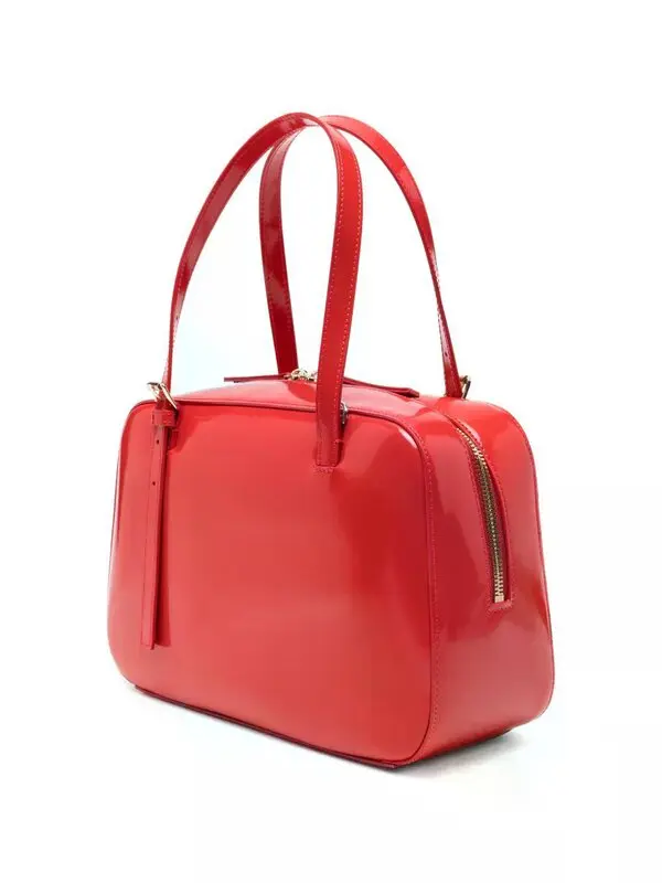 A.p.c. Patent-finish Buckle-detail Tote - Red