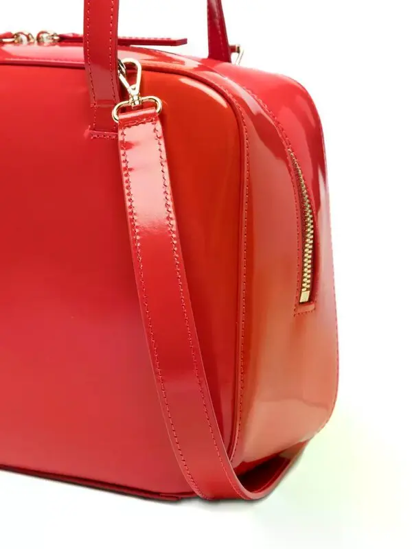 A.p.c. Patent-finish Buckle-detail Tote - Red