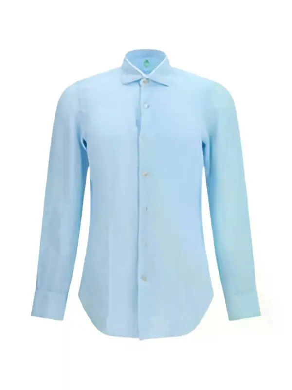 FINAMORE 1925 Tokyo Long-sleeve Shirt - Blue