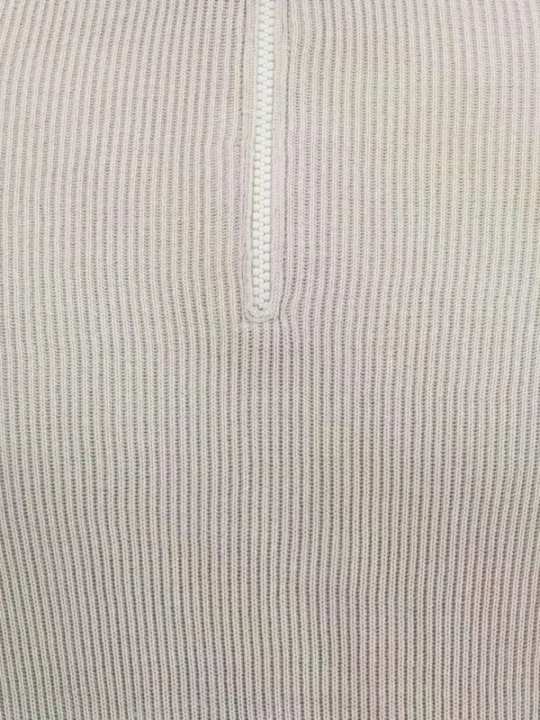 Brunello Cucinelli Ribbed-knit Half-zip Sweater - Neutrals
