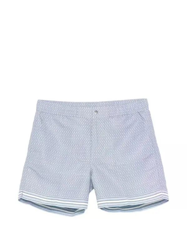 CHE Geometric-print Swim Shorts - Blue
