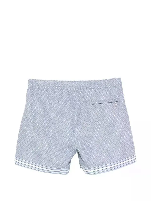 CHE Geometric-print Swim Shorts - Blue