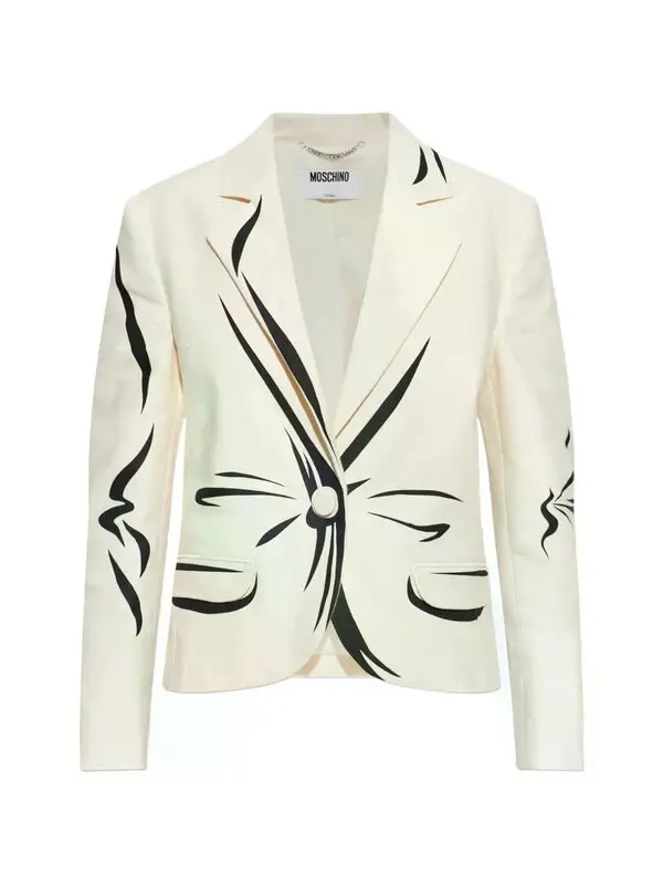 Moschino Printed Jacket - Neutrals
