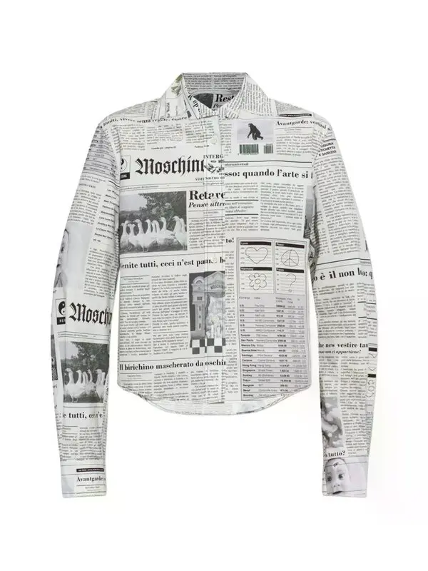 Moschino Printed Cotton Poplin Shirt