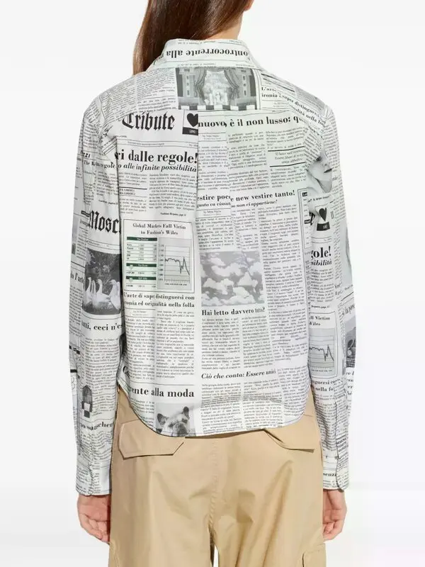Moschino Printed Cotton Poplin Shirt