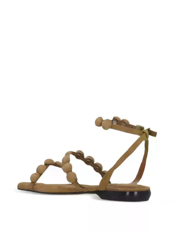 Ash Regy Sphere-embellished Suede Sandals - Neutrals