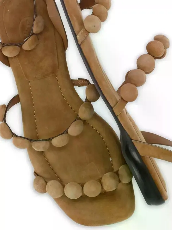 Ash Regy Sphere-embellished Suede Sandals - Neutrals