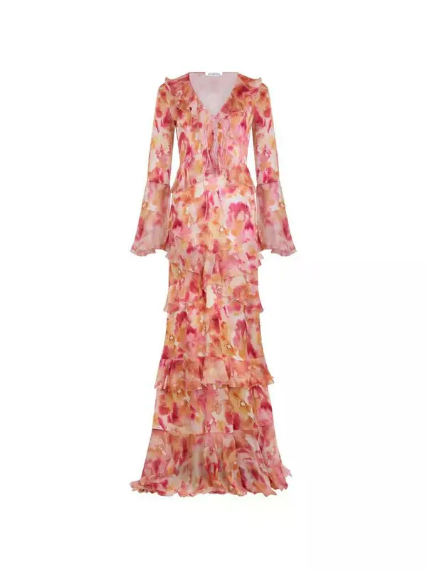 LES FILLES D'EVA Ruffled Tiered Dress - Pink