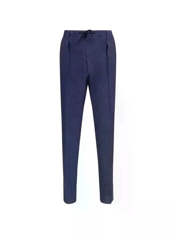 GI CAPRI Drawstring Linen Trousers