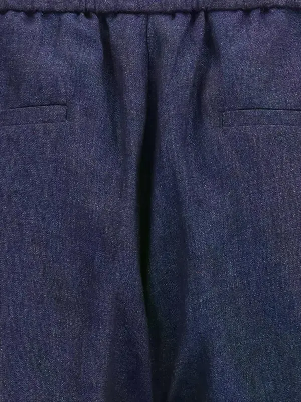 GI CAPRI Drawstring Linen Trousers