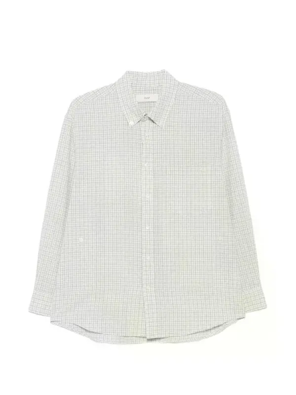 DUNST Check-pattern Shirt - White