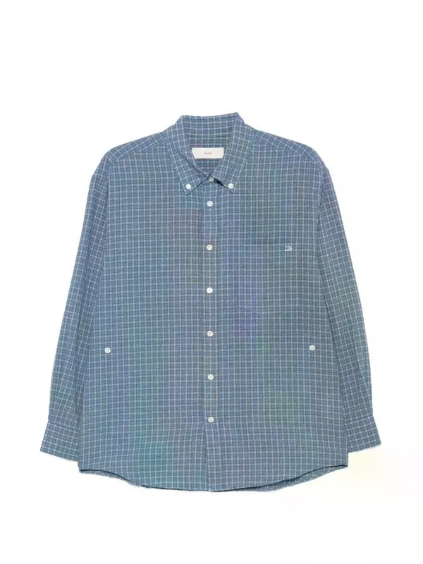 DUNST Check-pattern Shirt - Blue