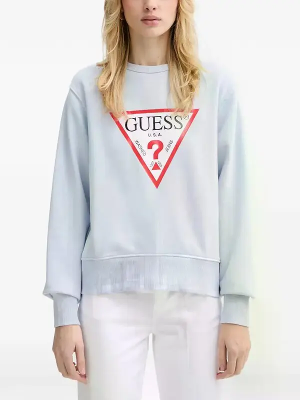 Guess Logo-print Sweatshirt - Blue