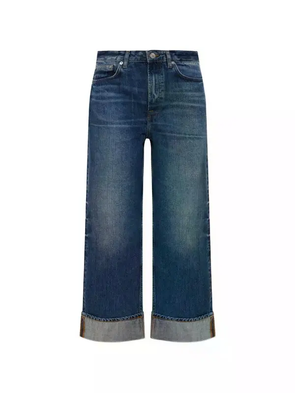 SAMSOE SAMSOE Faded Turn-up Jeans - Blue