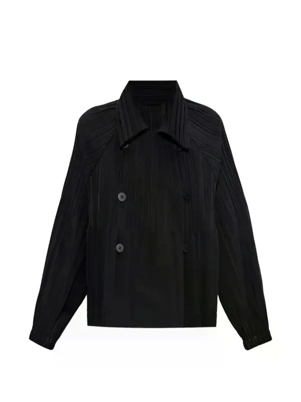 Issey Miyake Double-breasted Pleated Jacket