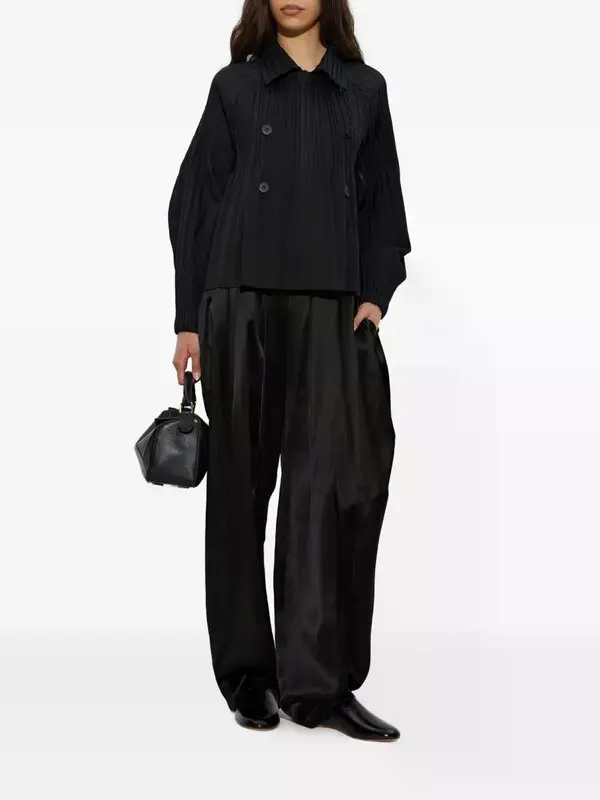 Issey Miyake Double-breasted Pleated Jacket