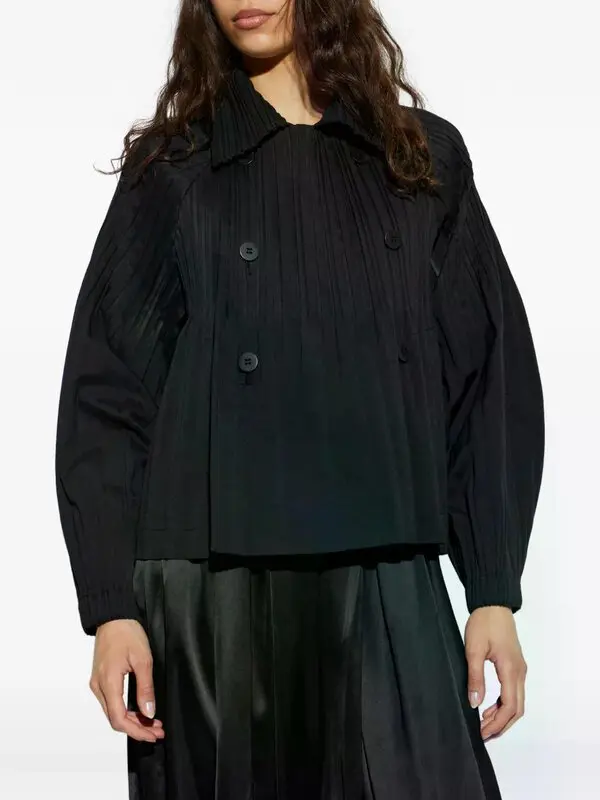 Issey Miyake Double-breasted Pleated Jacket