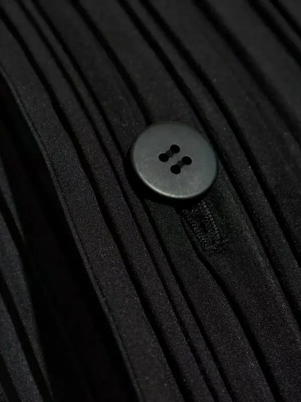 Issey Miyake Double-breasted Pleated Jacket