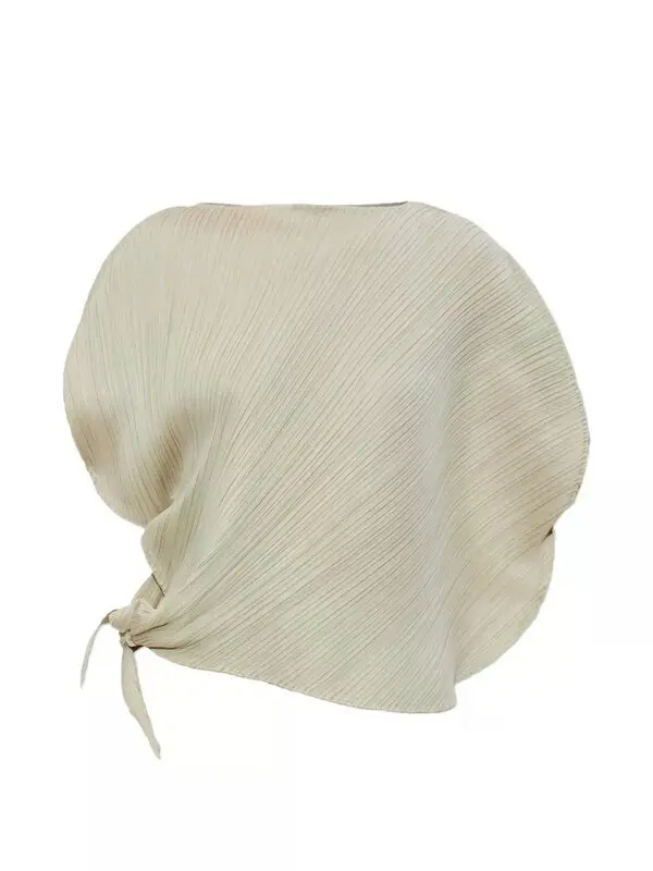 Issey Miyake Plissé-effect Side-tie Top
