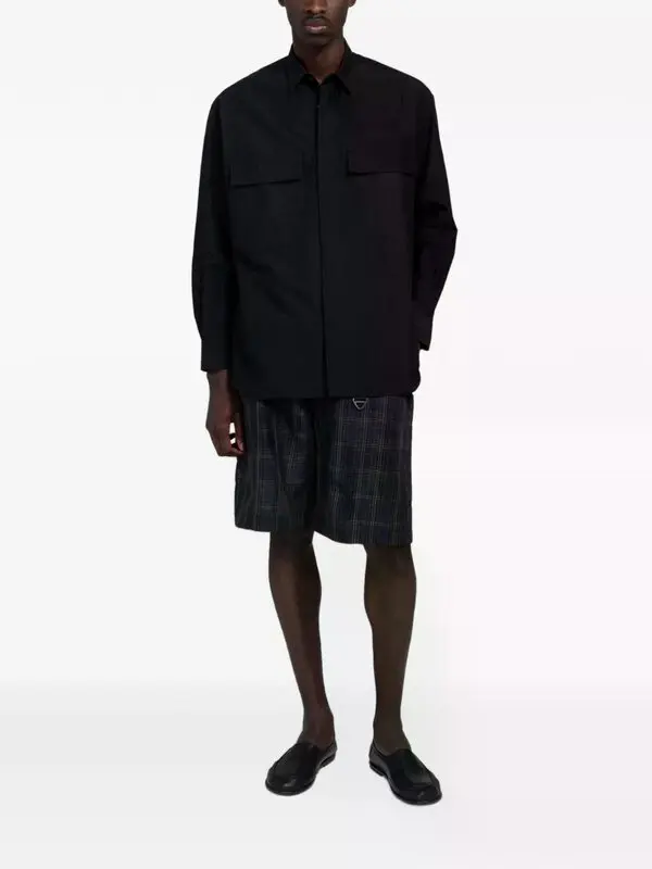 Comme Des Garçons Check-pattern Belted Shorts