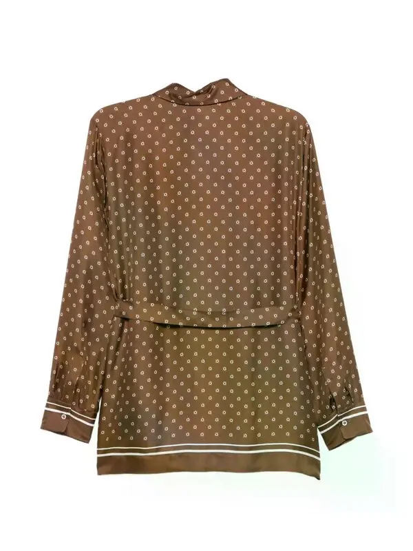 Max Mara Geometric-print Blouse - Brown