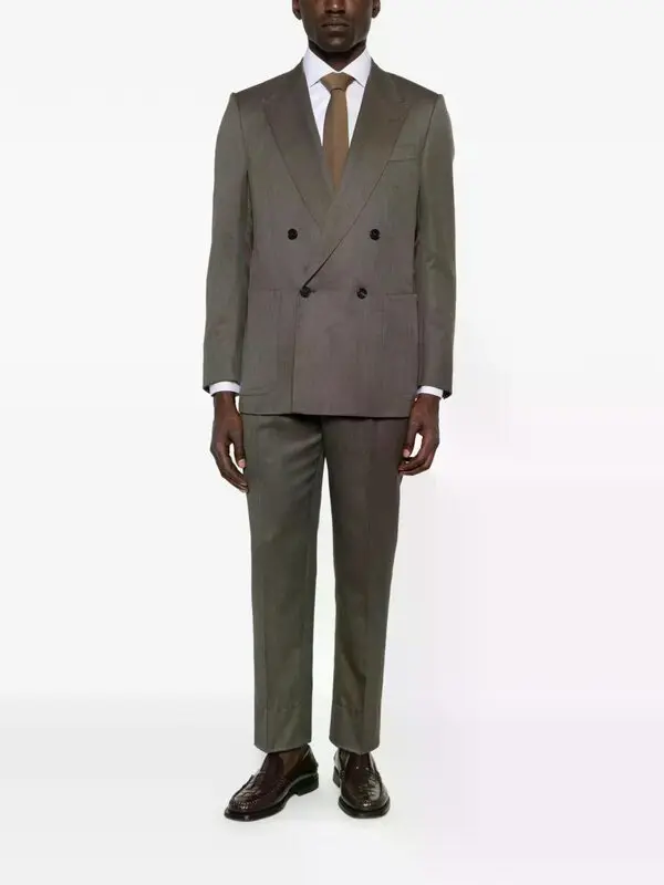 Zegna Double-breasted Wool Suit - Grey