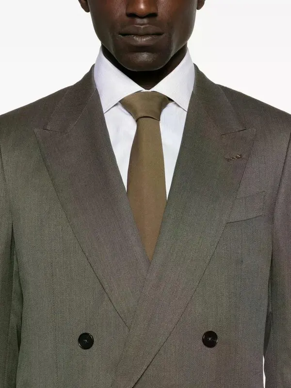 Zegna Double-breasted Wool Suit - Grey