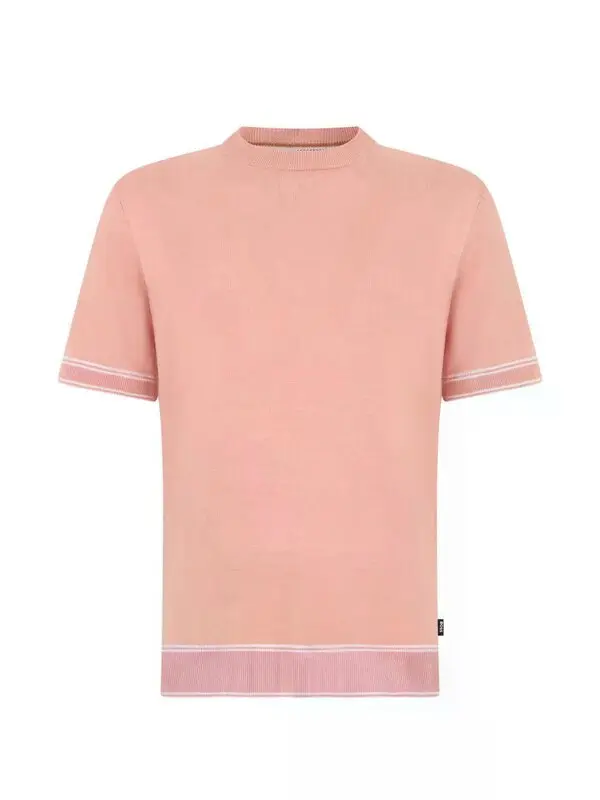 BOSS Stripe-detail T-shirt - Pink